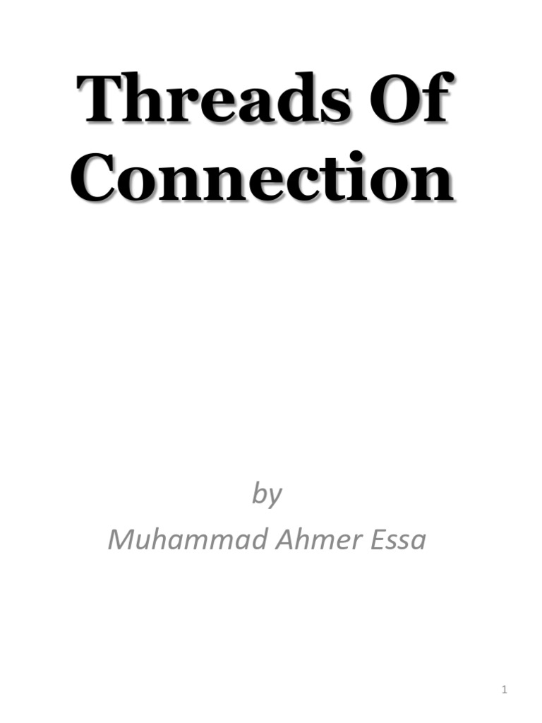 Threads of Connection Ahmer | PDF | Psychology