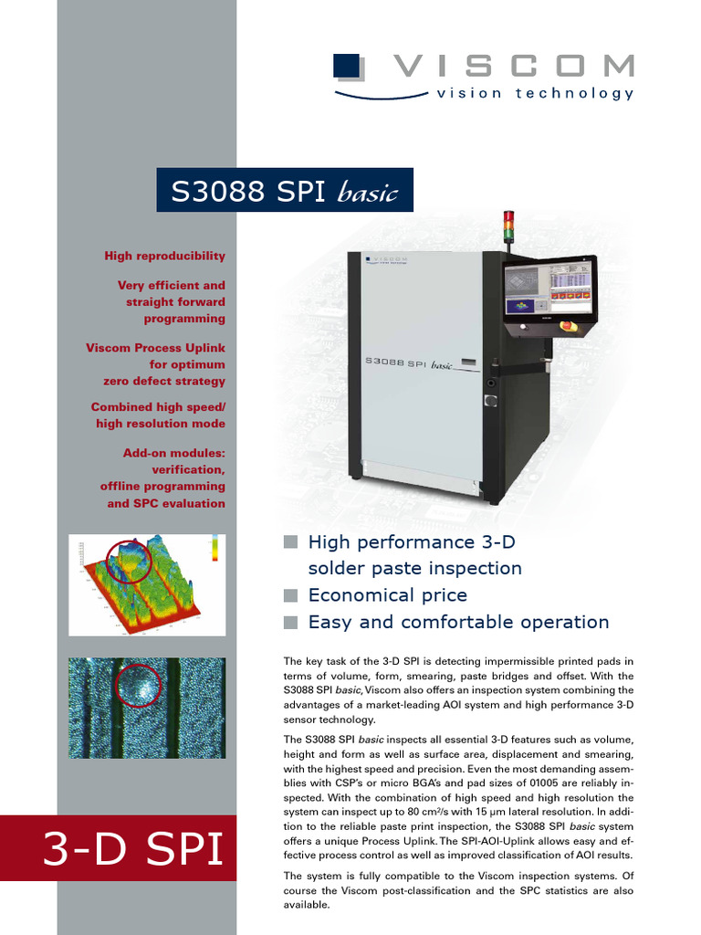 Viscom Brochure S3088 SPI Basic en Rev1 | PDF | Image Resolution ...