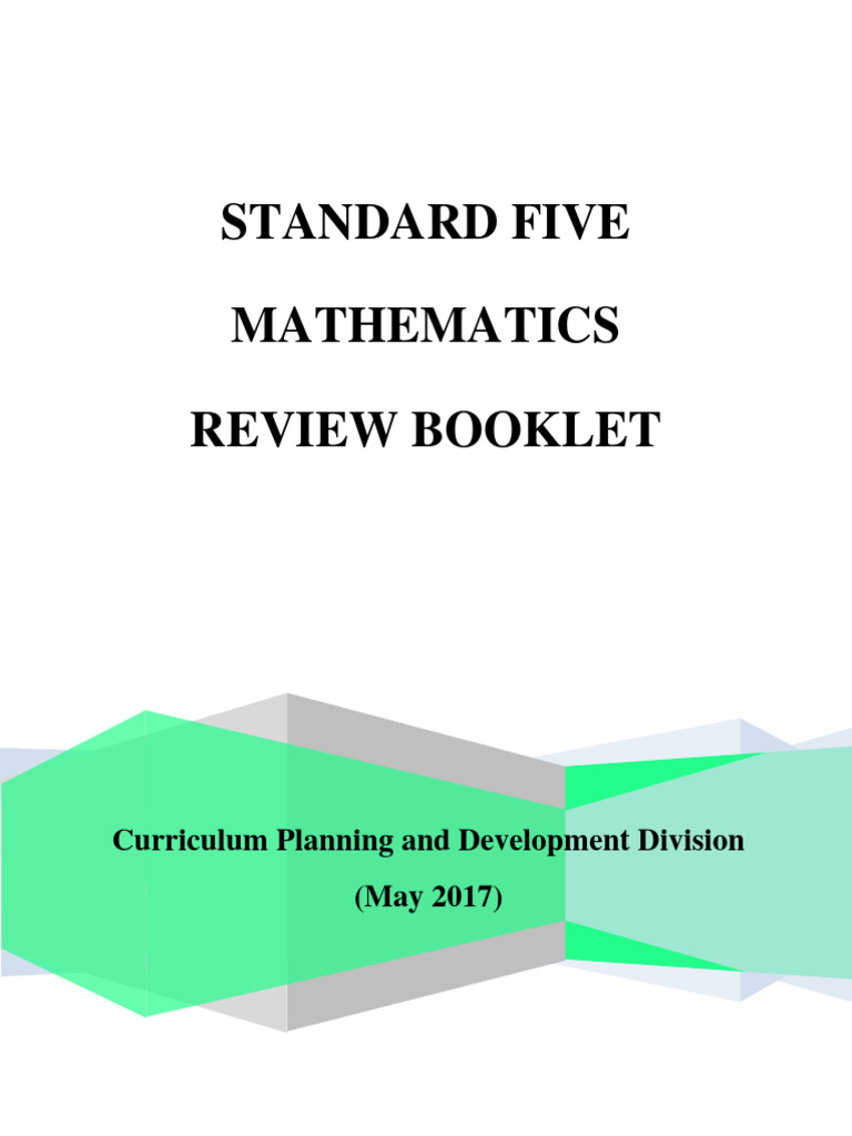 standard-five-mathematics-review-booklet-1 | PDF | Mathematical ...