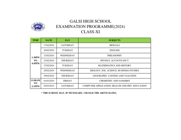 11 Routine 2024 | PDF