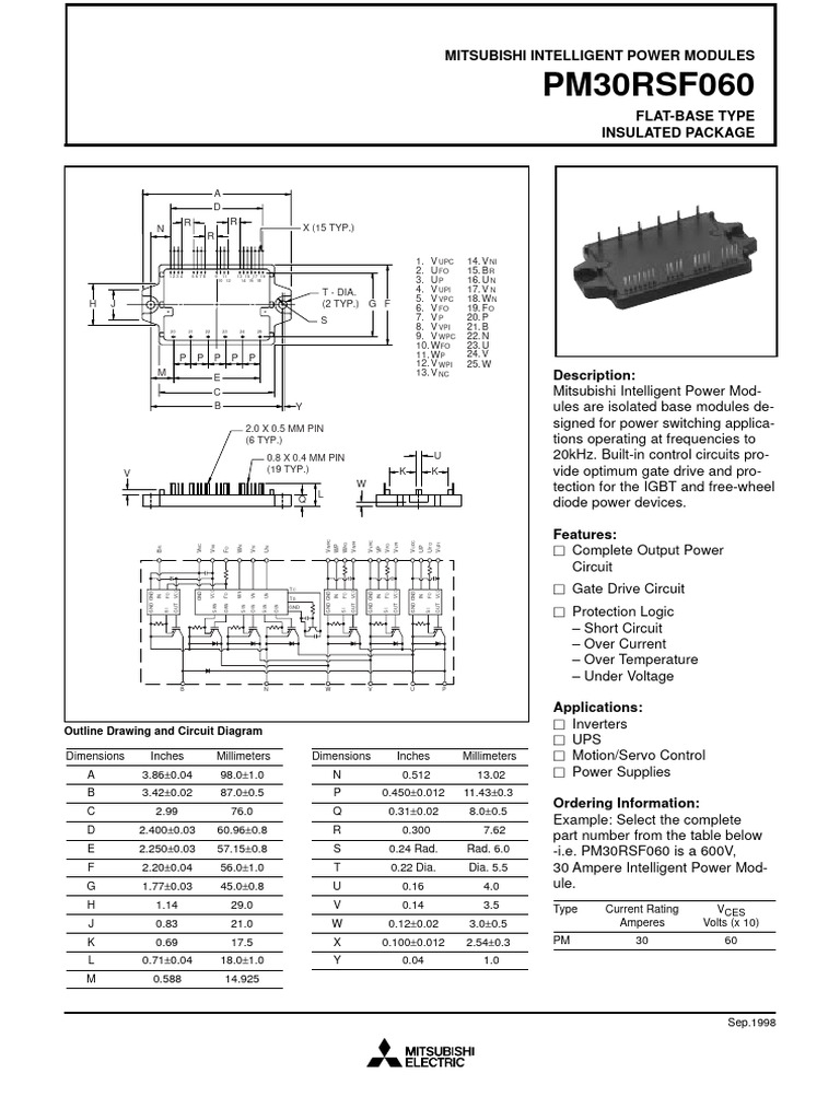 PM30RSF060 | PDF | Power Inverter | Diode