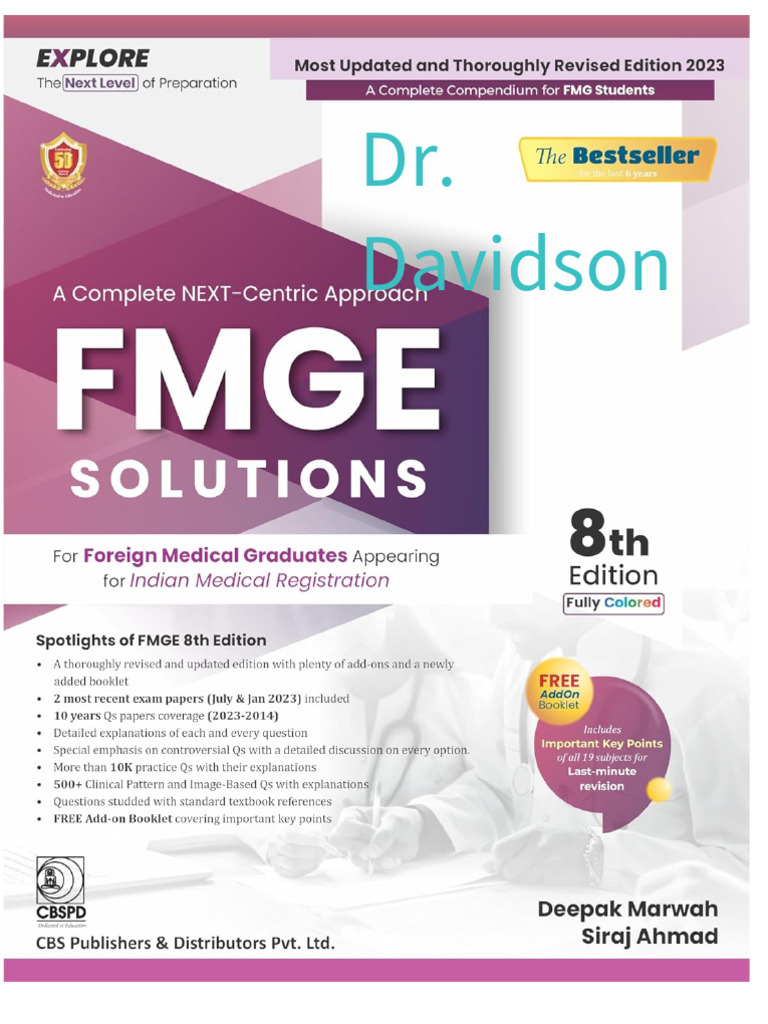 FMGE Solutions by Deepak Marwah | PDF | Health Sciences | Medical ...