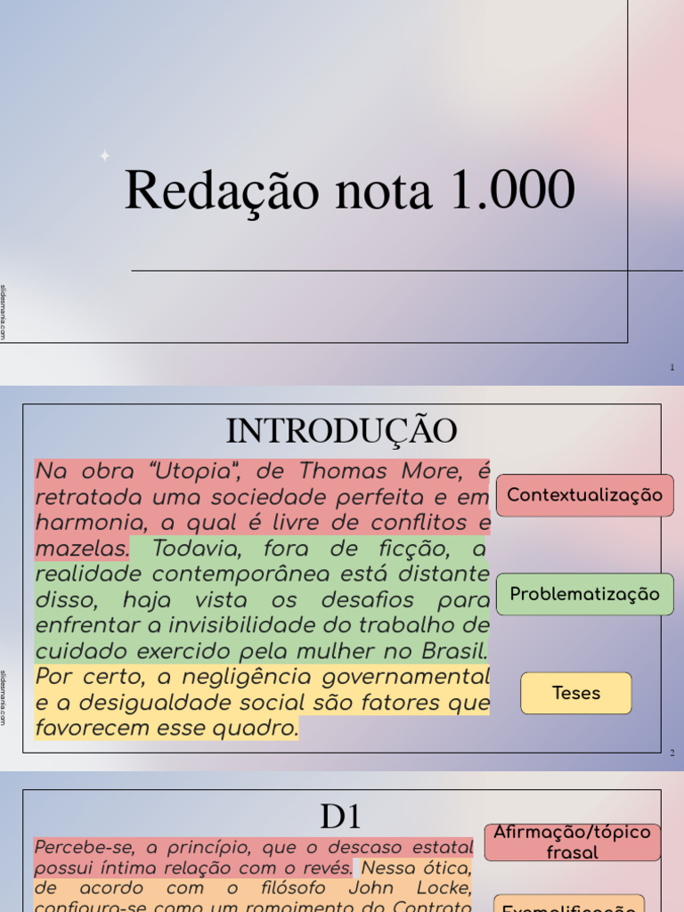 Revisão - Texto Dissertativo-argumentativo - Modelo nota 1000 | PDF ...