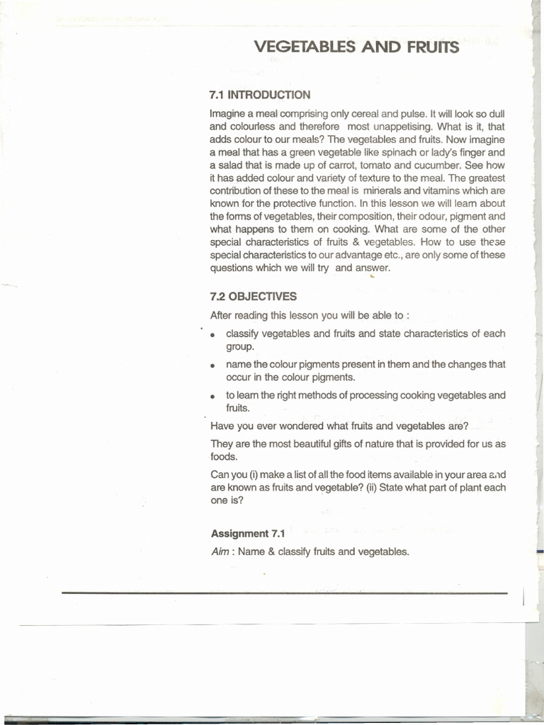 Lesson 7 Vegetables & Fruits | PDF | Vegetables | Fruit Preserves