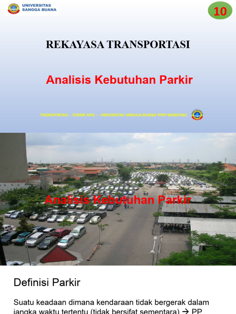 Analisis dan Solusi Masalah Parkir | PDF | Griya & Taman