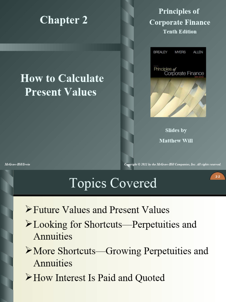 CH 2 How To Calculate Present | PDF | Net Present Value | Present Value