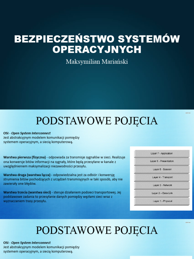 Bezpieczeństwo Systemów Operacyjnych | PDF