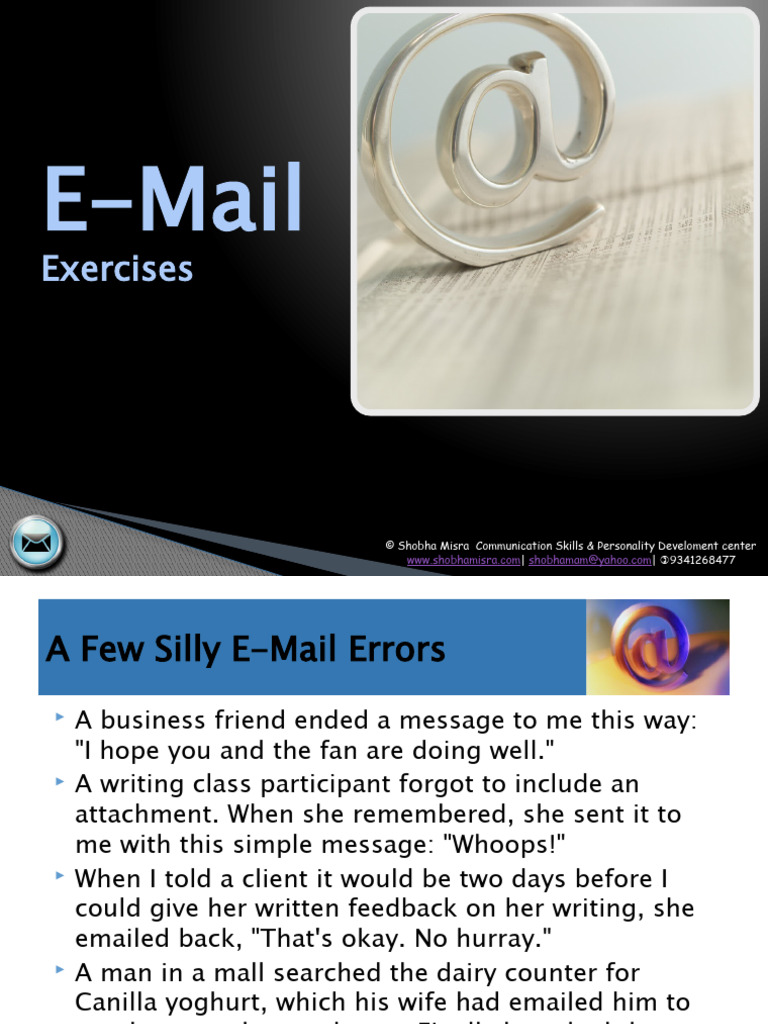 Email Communication Exercises | PDF