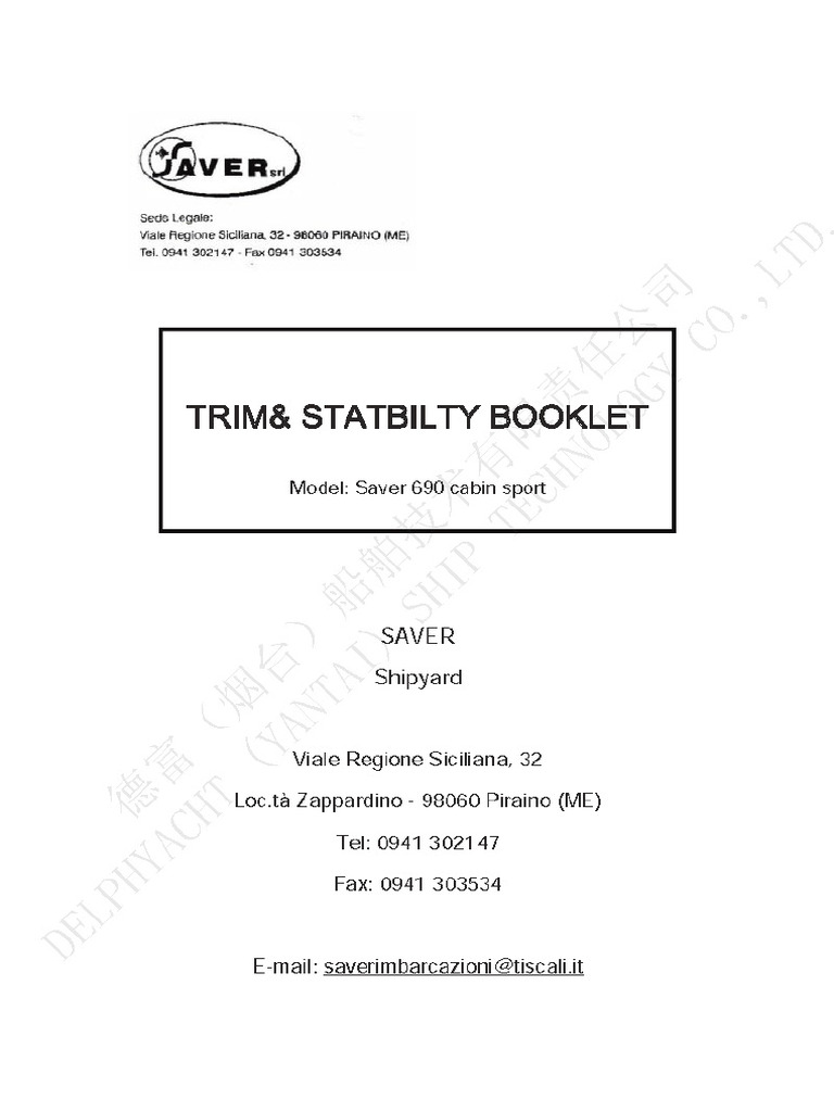 Trim&Statbility Booklet Loading Manual - Rev03 | PDF