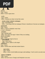 Vampire Diaries Spell List and Effects | PDF | Folklore