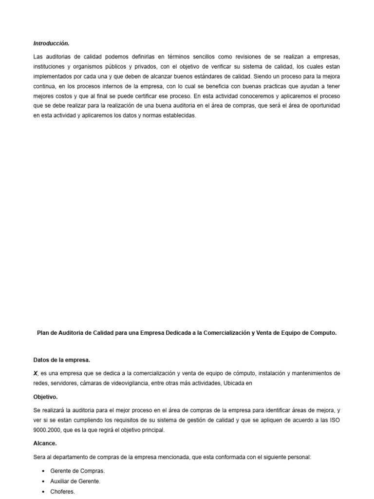 U2A1 - Datos Internos | PDF | Auditoría | Contralor