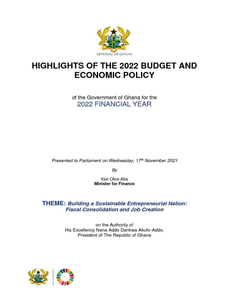 2022 Budget Highlights | PDF | Government Budget Balance | Balance Of ...
