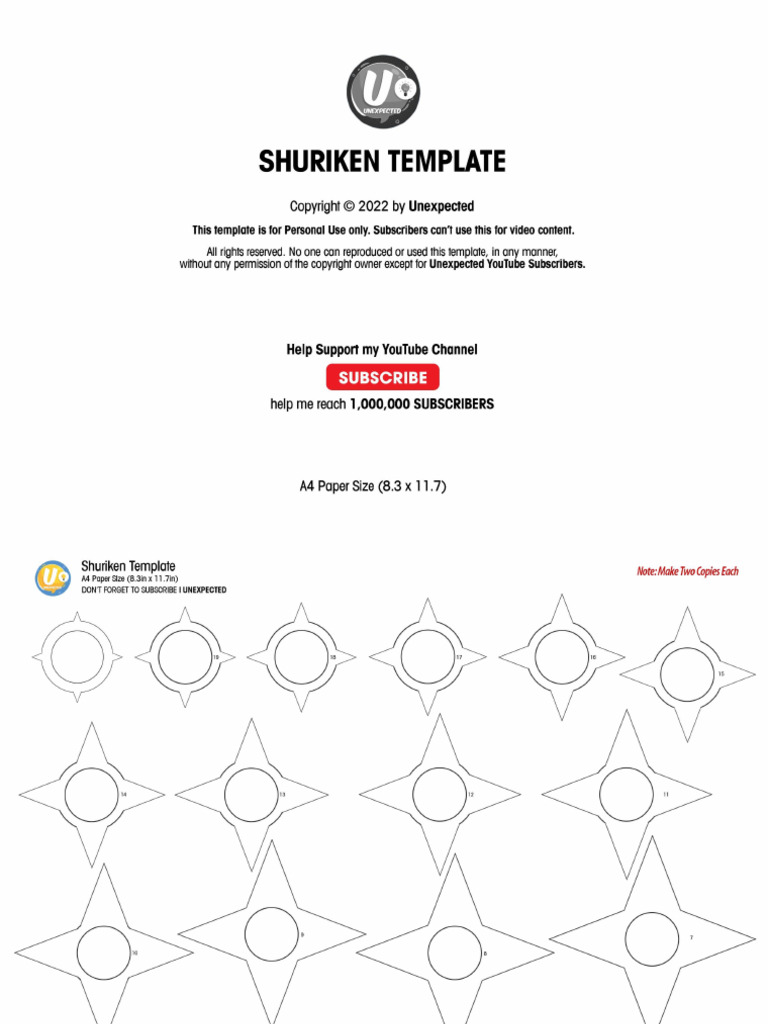 Paper Shuriken Template | PDF