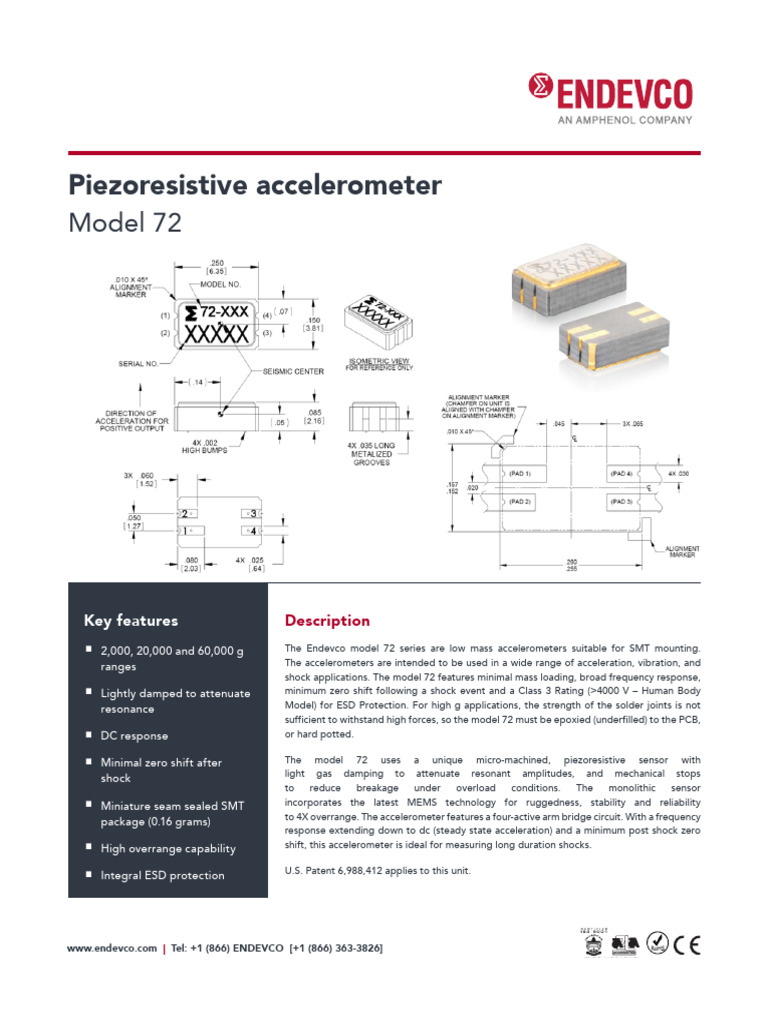 Model 72 | PDF | Accelerometer | Resonance