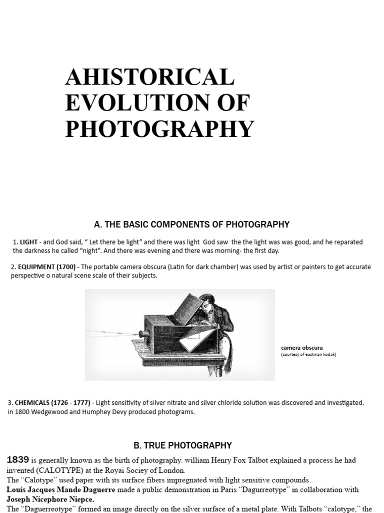 Historical Evolution of Photography Report | PDF | Digital Single Lens ...
