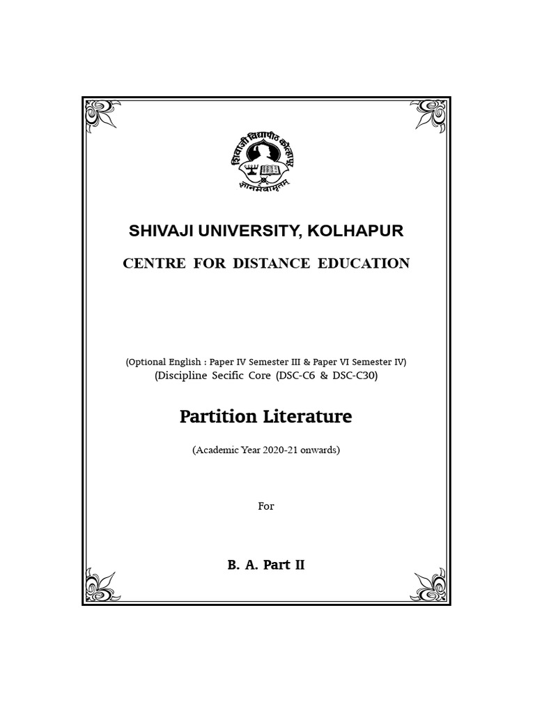 B - A - Part-I Opt - Paper-4 - 6 English All | PDF | Partition Of India ...