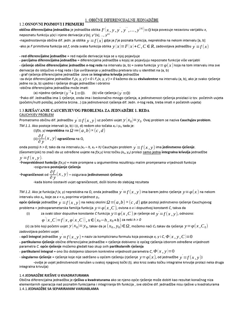 Matematika 2 - Skripta Za Ispit | PDF