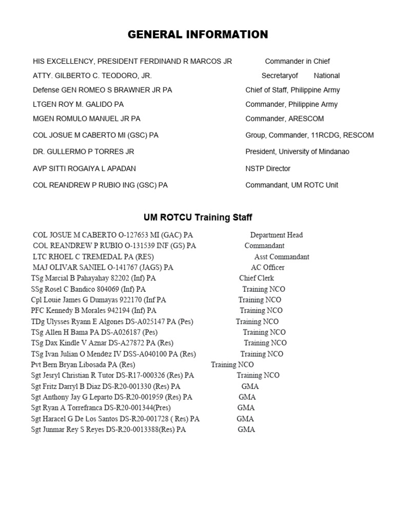 General Information and General Order Updated | PDF | Lieutenant ...