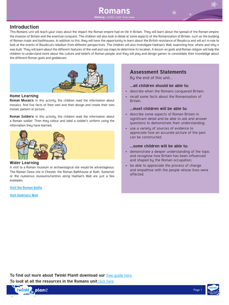 Planning Overview | PDF | Roman Empire | Roman Britain