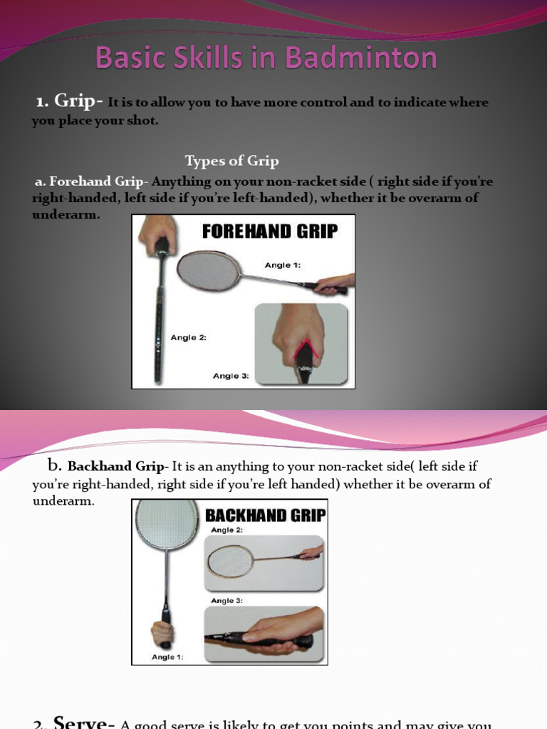 Basic Skills in Badminton | Download Free PDF | Indoor Sports | Sports