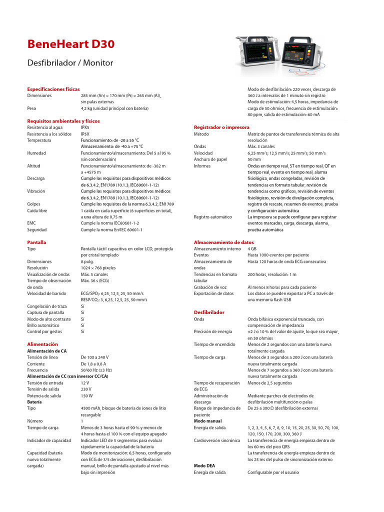 Beneheart D30 - Mindray | PDF