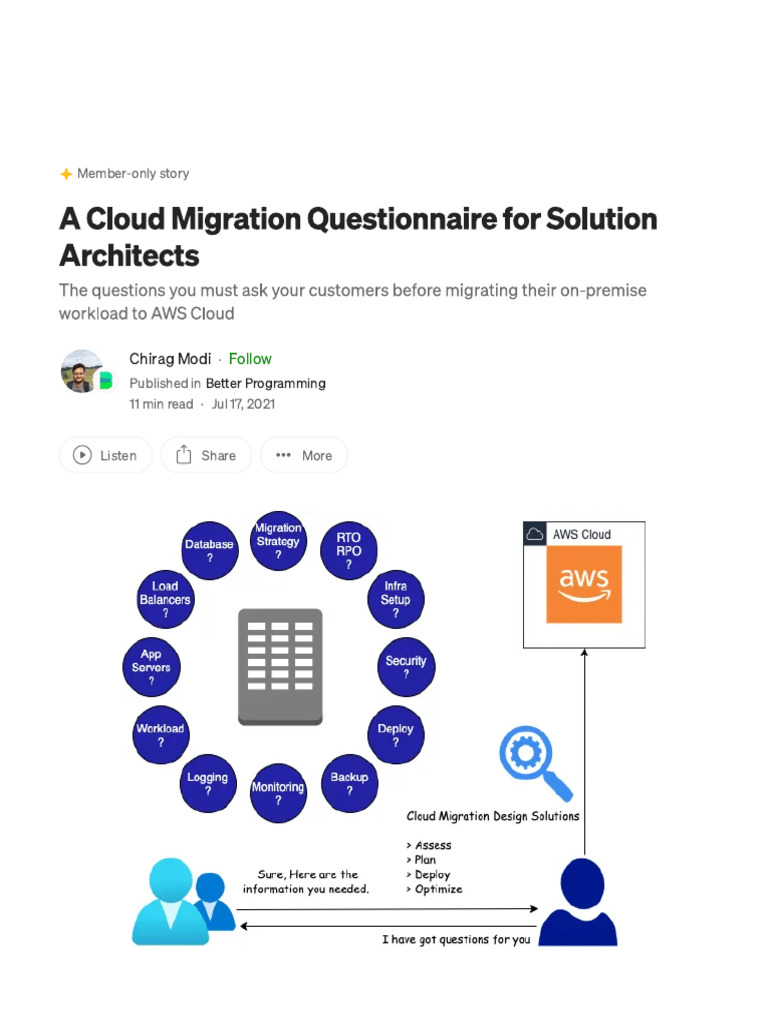 A Cloud Migration Questionnaire For Sol | PDF