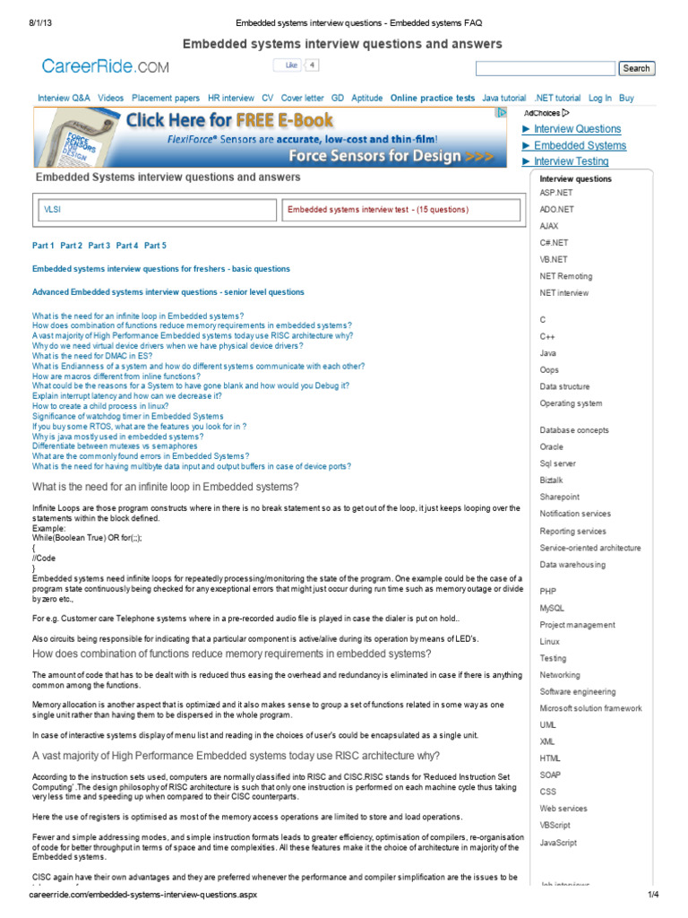Embedded Systems Interview Questions - Embedded Systems FAQ | PDF | Embedded System | Computer ...