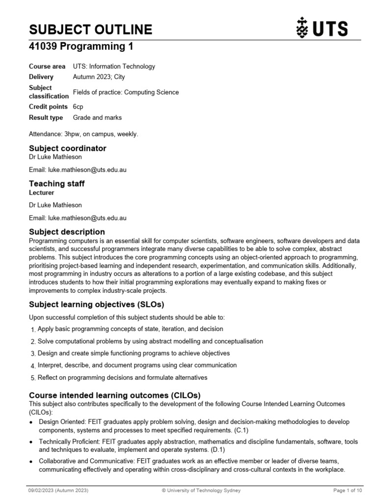 Programming 1 Autumn 2023 | PDF | Computer Programming | Plagiarism