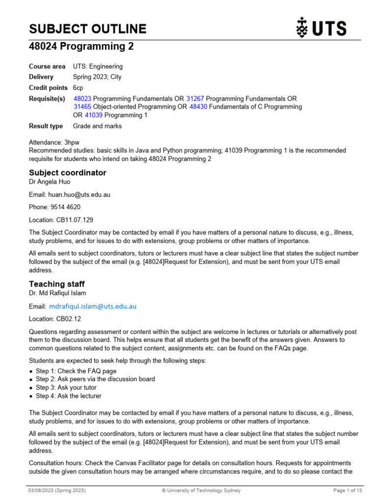 Programming 2 Spring 2023 | PDF | Plagiarism | Class (Computer Programming)