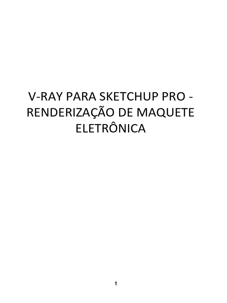 Apostila Vray para Sketchup Pro | PDF | SketchUp | Reflexão (Física)