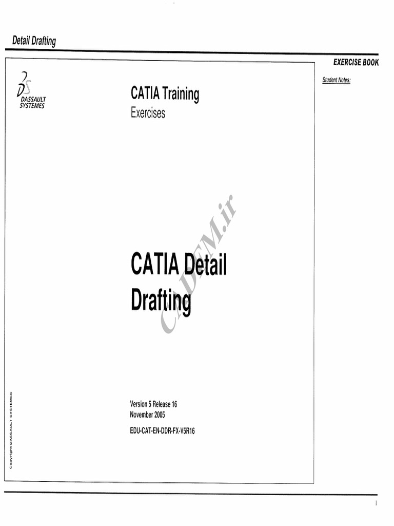 V5R21 Detail Drafting Exercise Guide | PDF