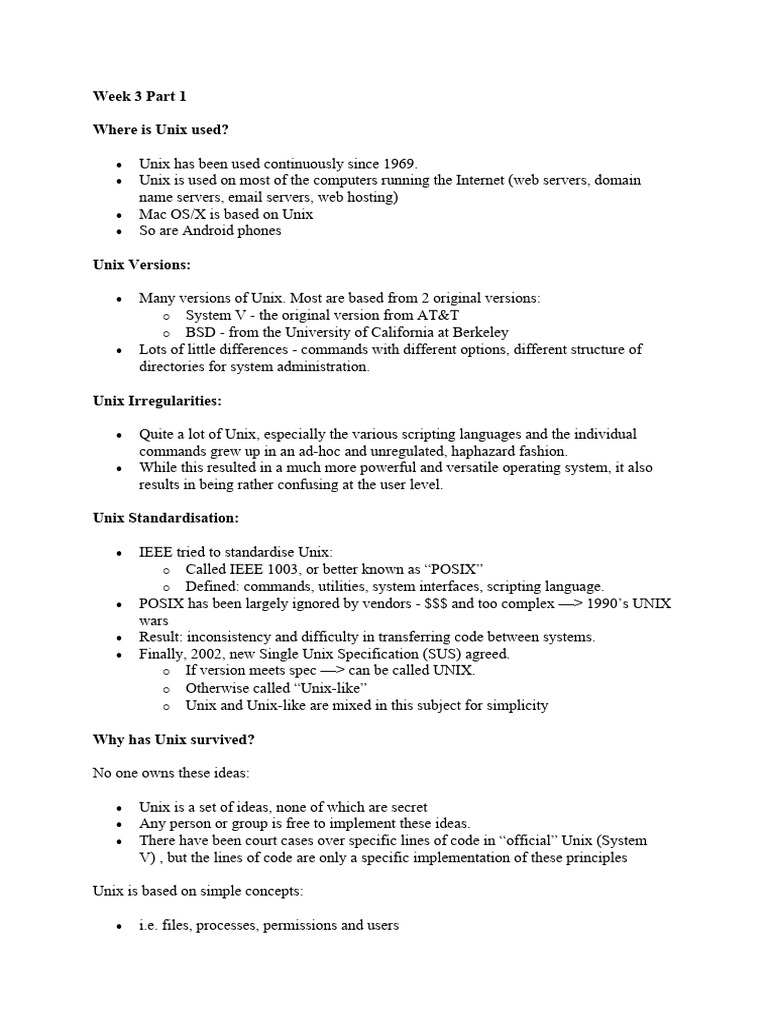 Web Systems Week 3 Part 1 | PDF | Unix | File System