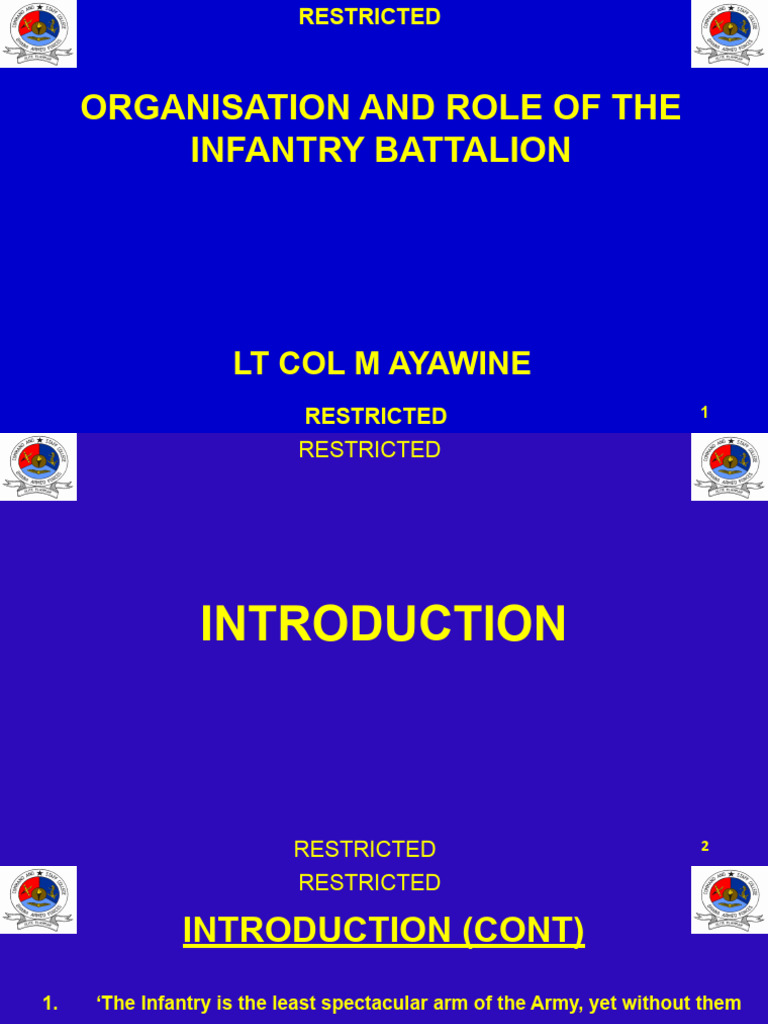 The Inf BN Presentation Cse 79 Ayawine | PDF | Infantry | Paratrooper