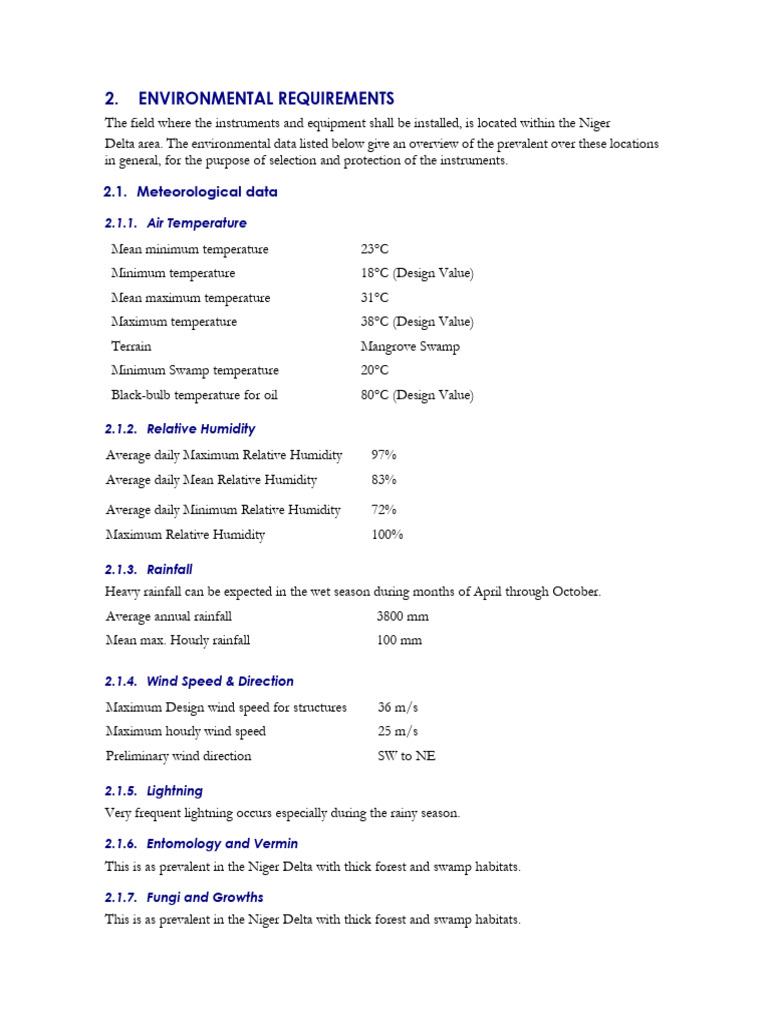 Environmental Condition For Gbaran NAG Well | PDF | Humidity | Wound