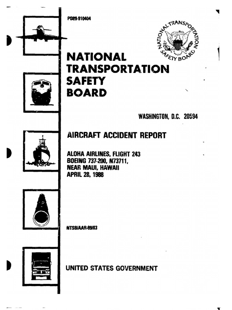 Aloha Airlines Flight 243 Ntsb Report