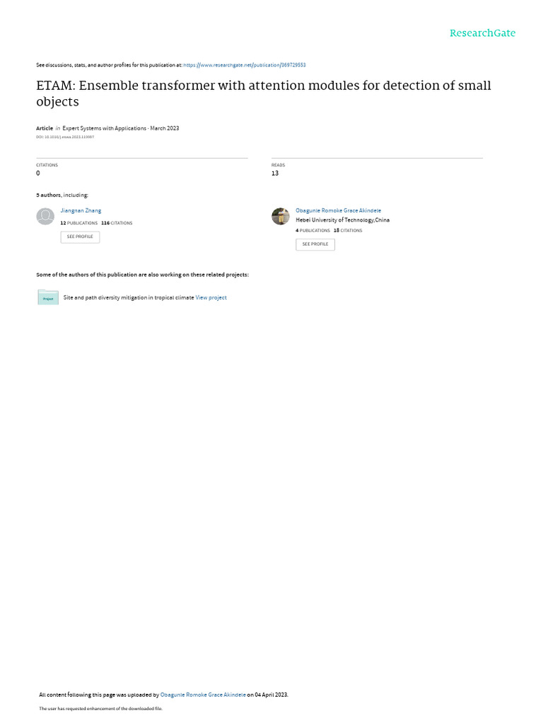 ETAM: Ensemble Transformer With Attention Modules For Detection of ...