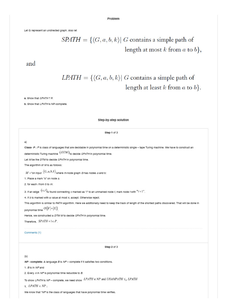 LPATH and SPATH Complexity Analysis | PDF | Time Complexity | Combinatorics