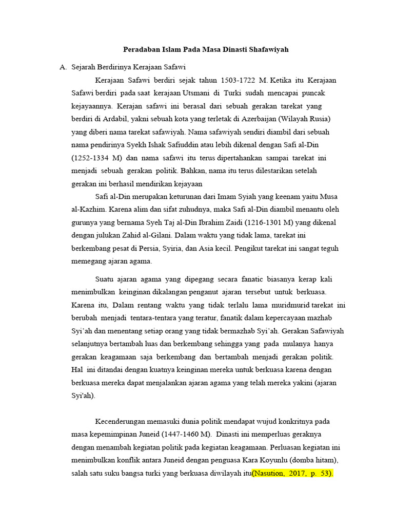 Sejarah Daulah Syafawi di Persia | PDF | Agama & Spiritualitas
