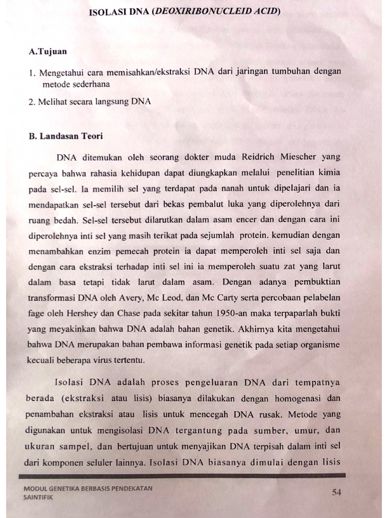 Isolasi DNA | PDF