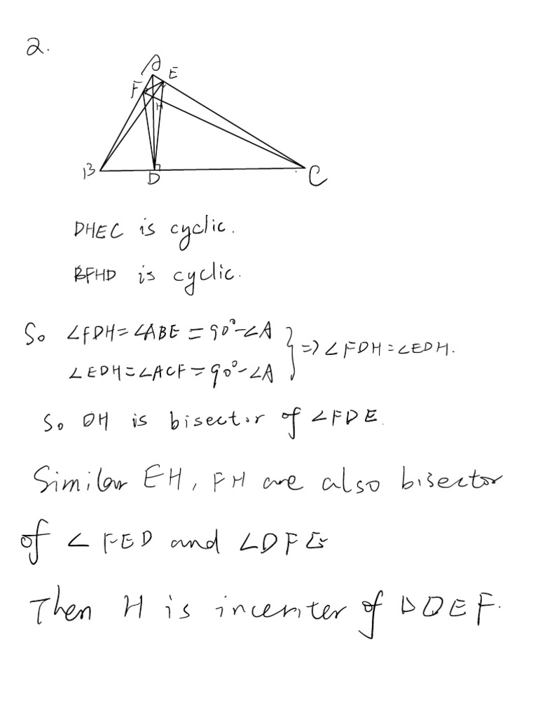 Cyclic and Isosceles Geometry Analysis | PDF