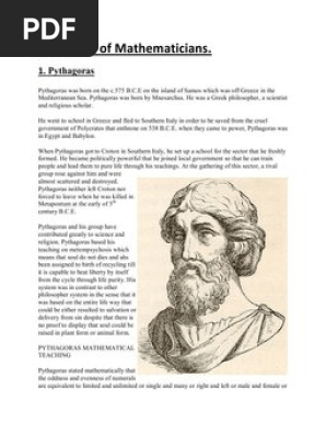 Heron Mathematician Life History