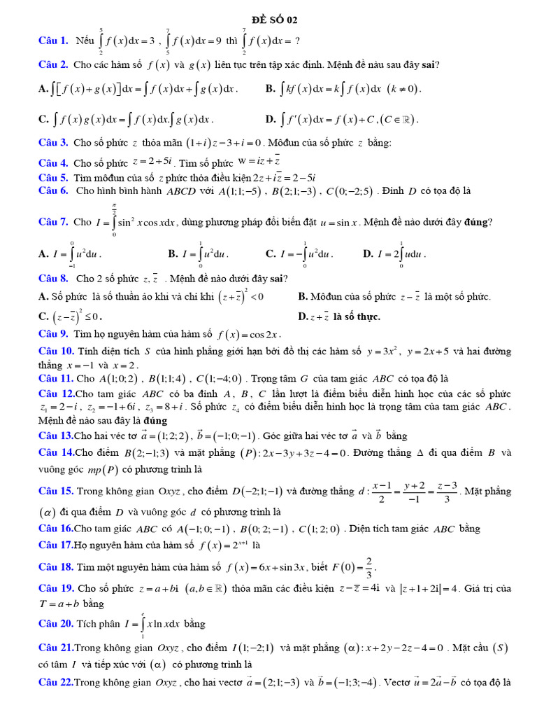 ĐỀ SỐ 02-HKII-12 - gui | PDF