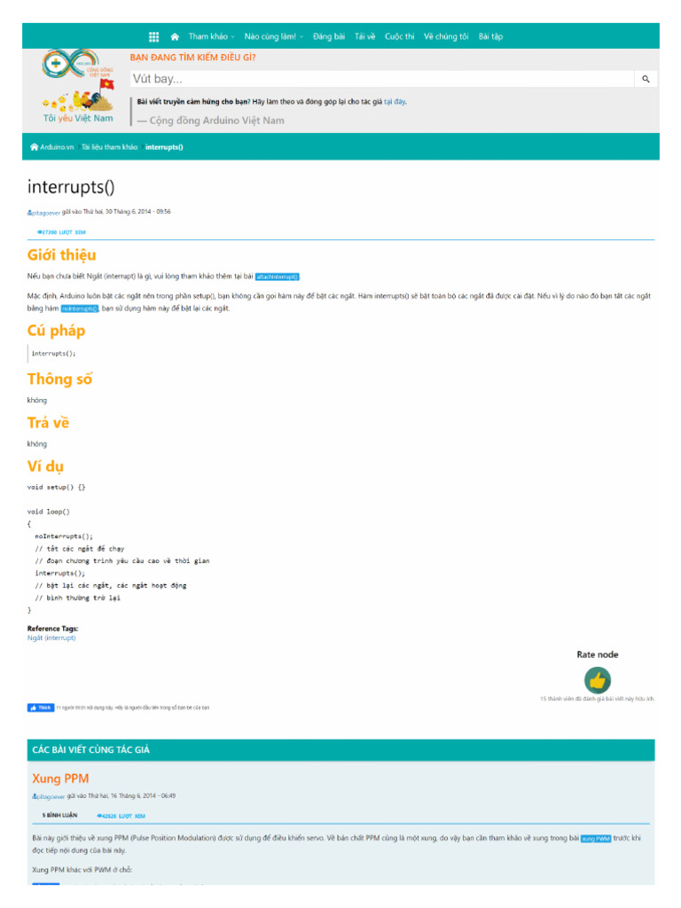 Screencapture Arduino VN Reference Interrupts 2024 05 27 09 - 27 - 31 | PDF