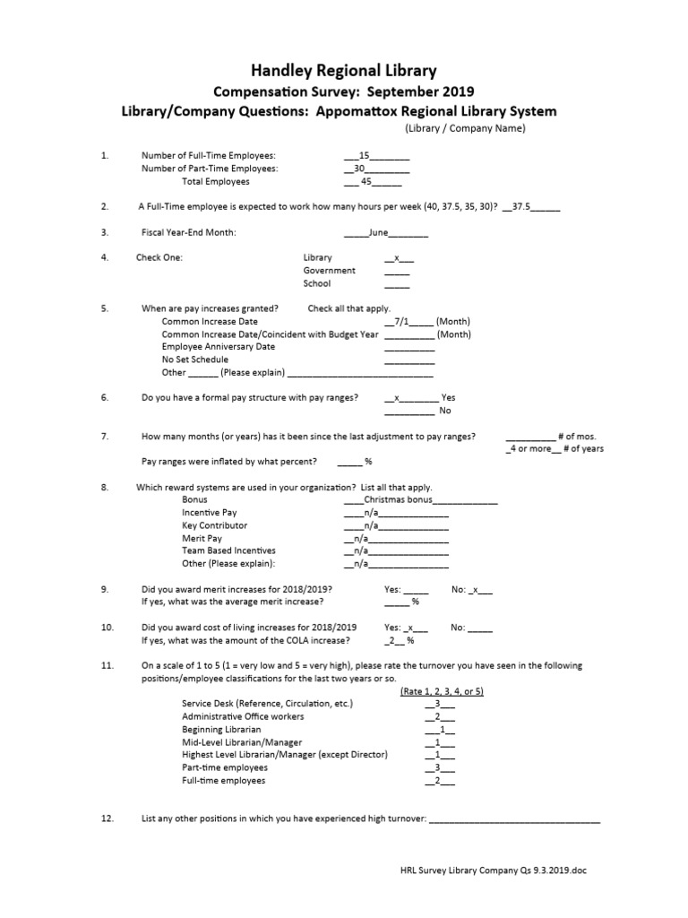 Handley Regional Library System | PDF | Cost Of Living | Turnover ...