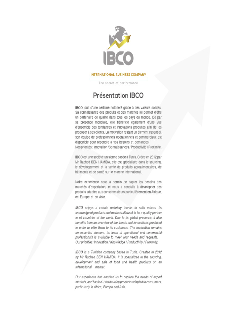 Présentation des produits IBCO | PDF | Spécialités médicales