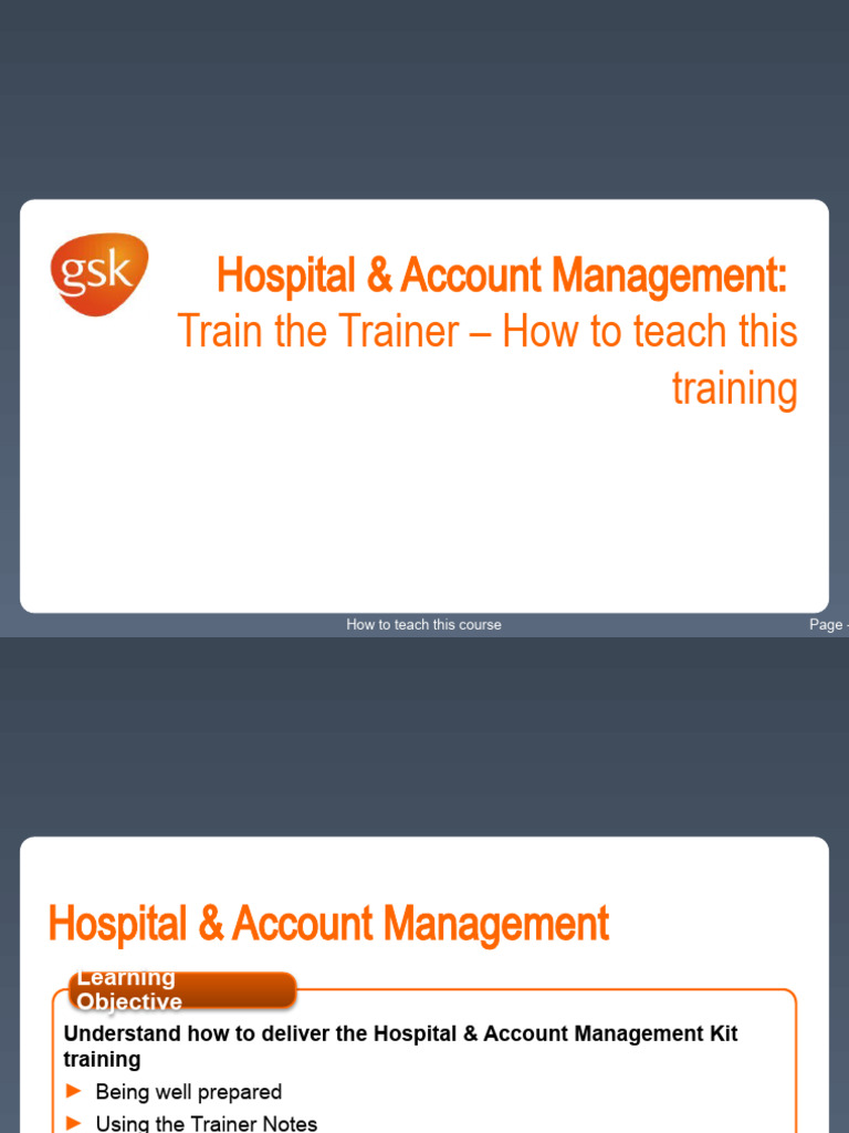 Hospital & Account Management _How to teach this training | PDF ...