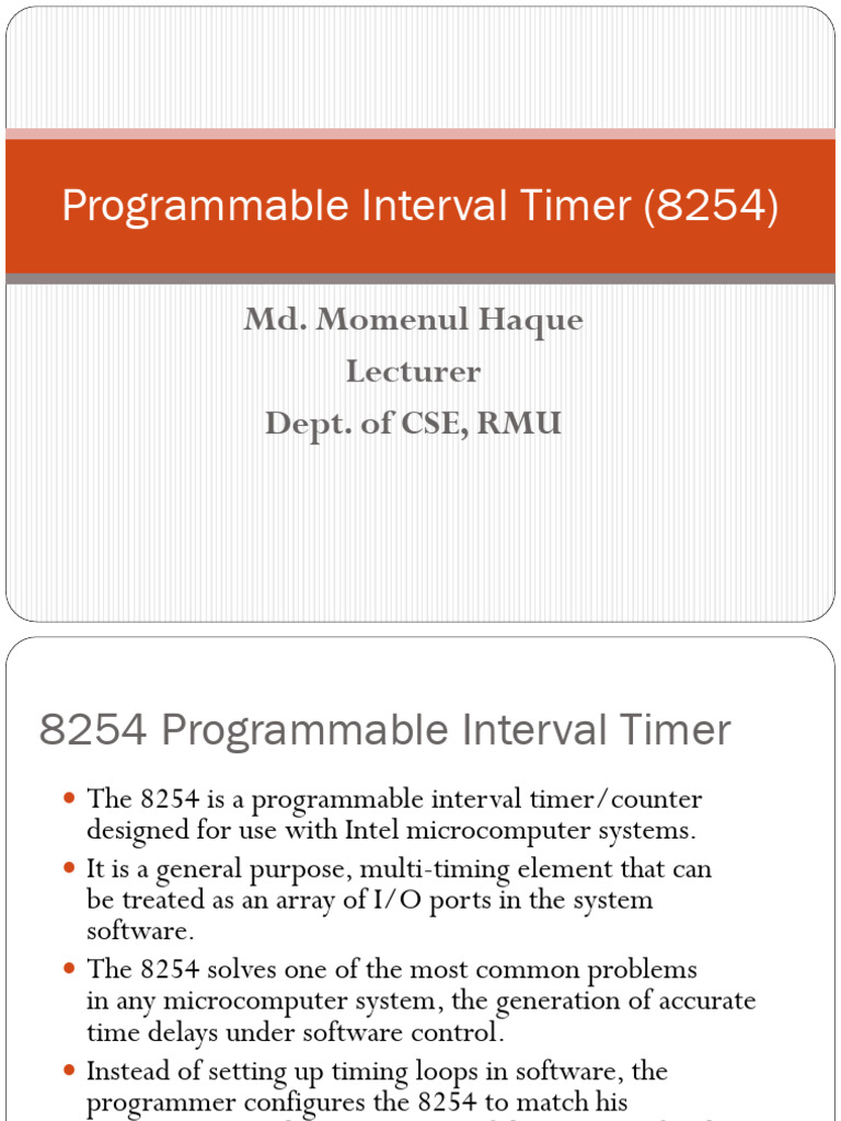 Programmable Interval Timer 8254 Pdf Computer Hardware Computer Data