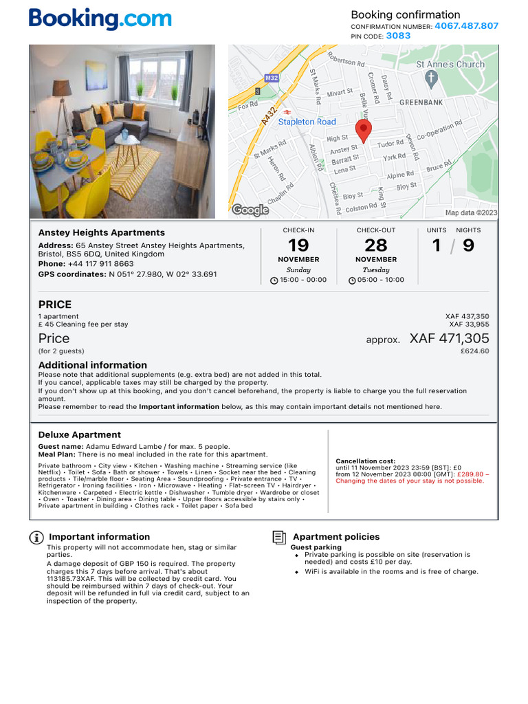 Accomodation booking | PDF