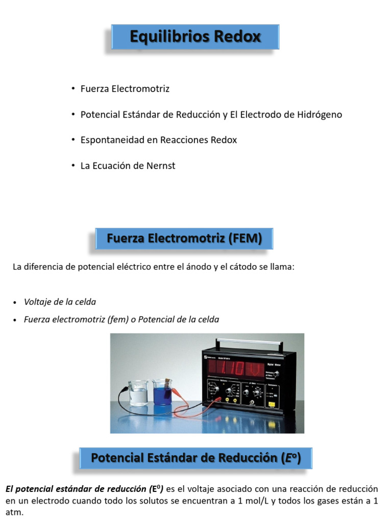 9. QIM100E - Redox - Clase 2 | PDF | Electrodo | Redox