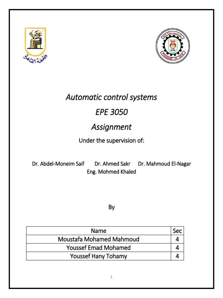 Control_Assignment_1.1[1] | Download Free PDF | Computer Engineering | Electronics